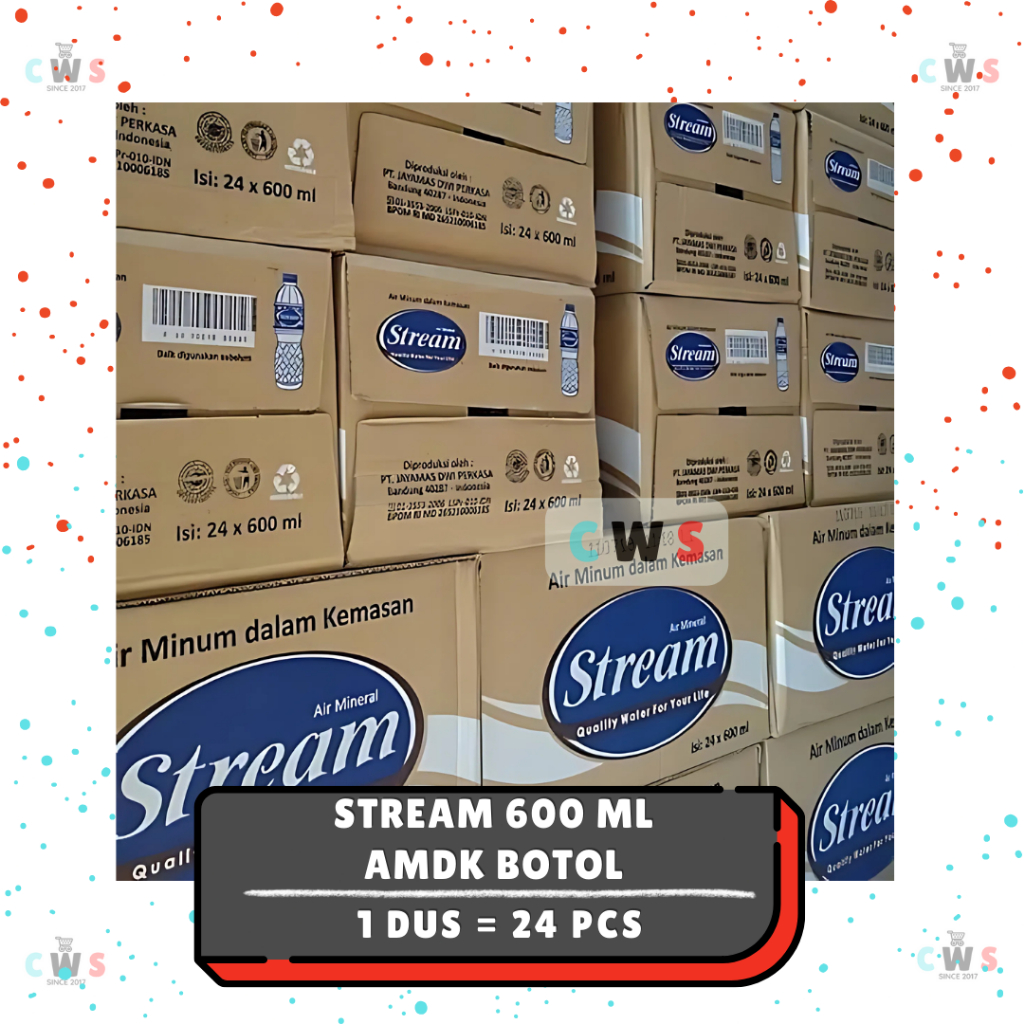 Jual STREAM Air Minum Dalam Kemasan Botol 600 ml - 1 Dus / 24 Pcs ...