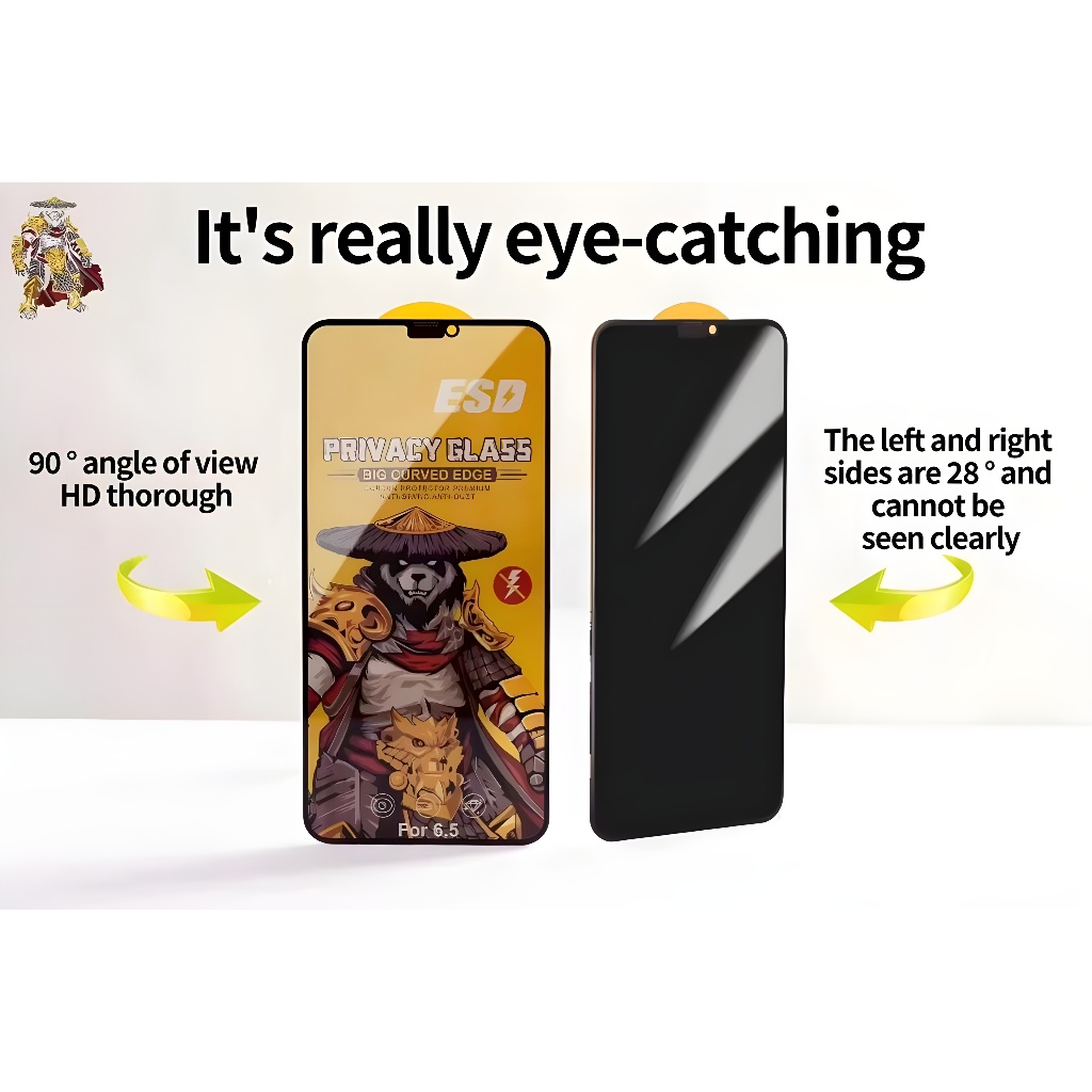 Jual Tempered Glass Privasi Anti Spy ESD Panda Samsung M02 M10 M20 M30 M11 M12 M13 M14 M21 M23 ...