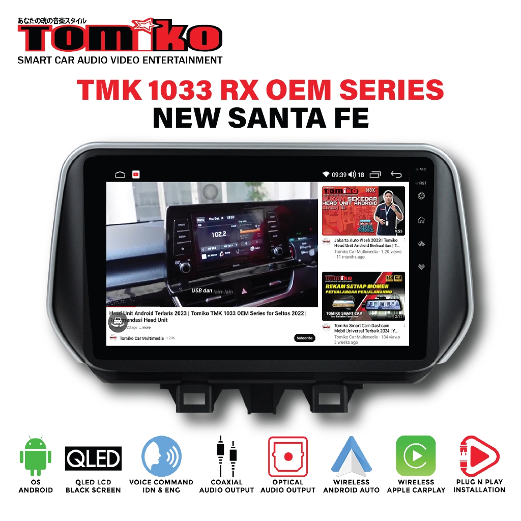 Jual Tomiko Head Unit Android TMK 1033 RX OEM Series for New Santa Fe | Shopee Indonesia