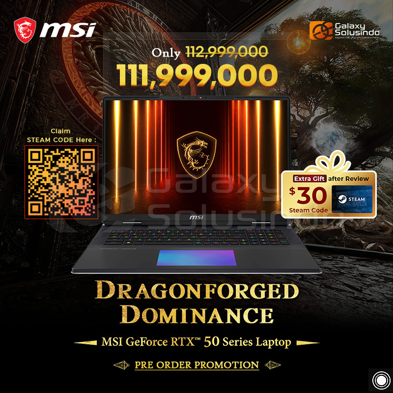 Jual MSI TITAN 18 HX AI A2XWJG-280ID - RTX5090 24GB Intel Core Ultra 9 285HX 6TB SSD 2x48GB RAM ...