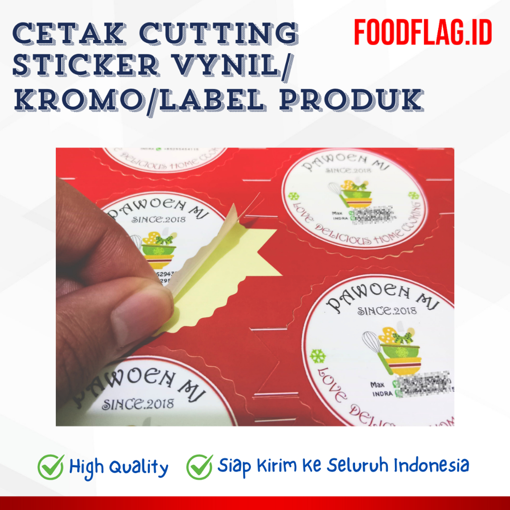Jual Cetak Cutting Sticker Vynil / Label Produk Waterproof | Shopee ...