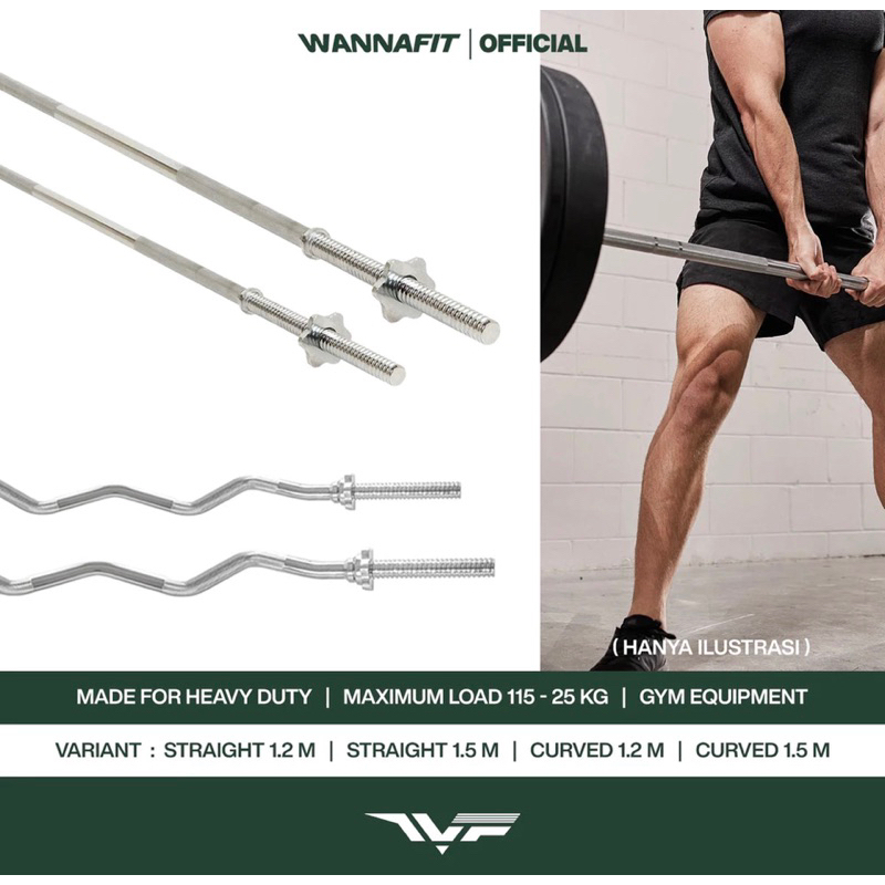 Jual Stick barbel || Tiang barbel 120 cm besi tebal 2,5cm lurus ...