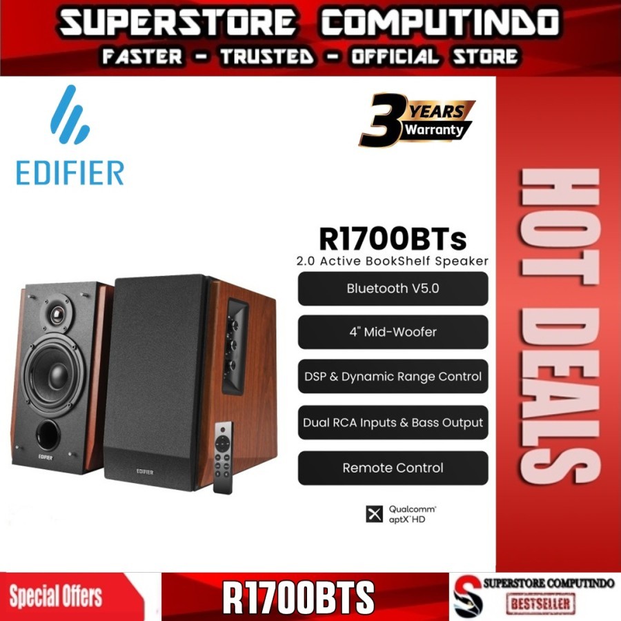 Jual EDIFIER R1700BTs 2.0 Active Bluetooth BookShelf Speaker | Shopee ...