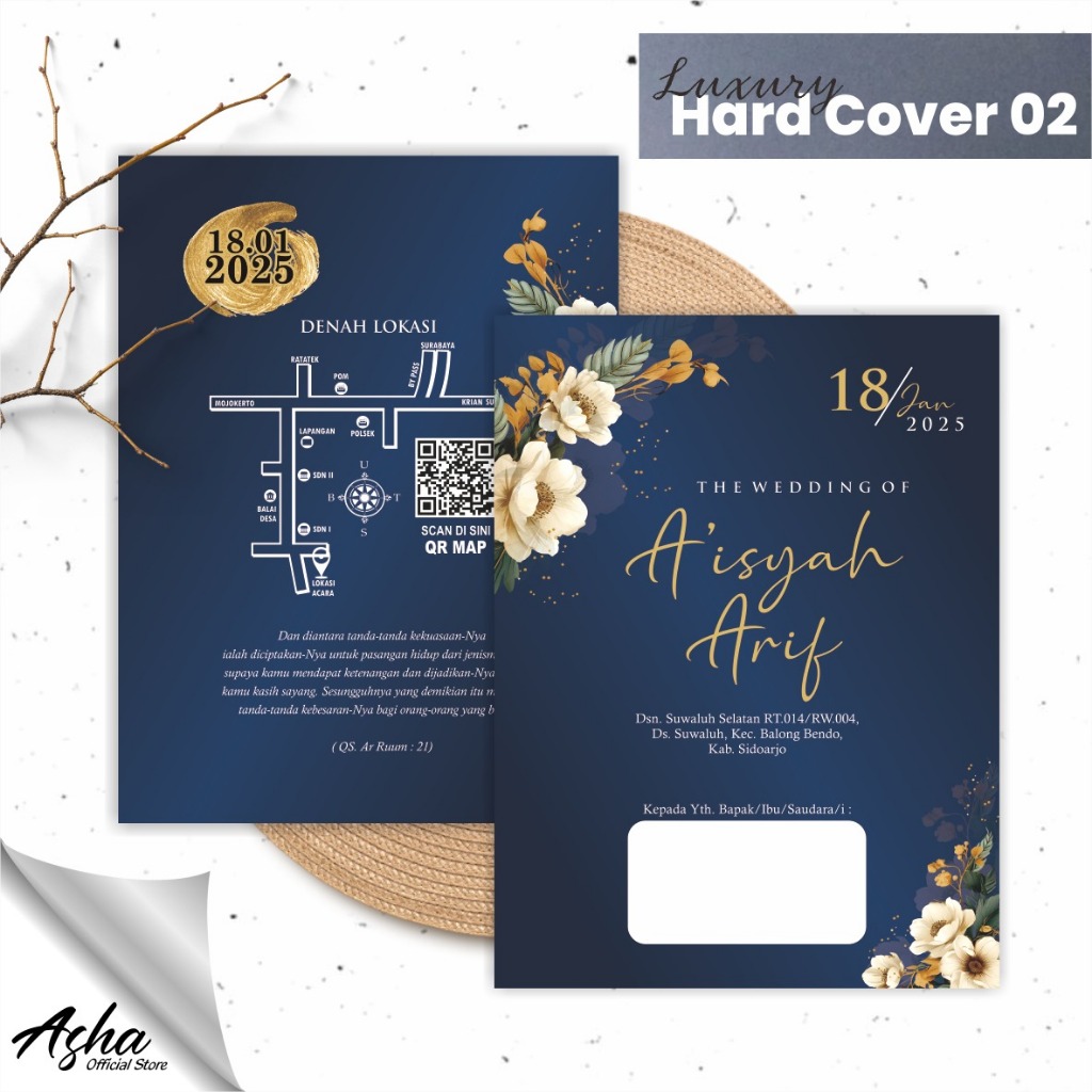 Jual UNDANGAN PERNIKAHAN HARD COVER FREE FOTO - CETAK UNDANGAN ...