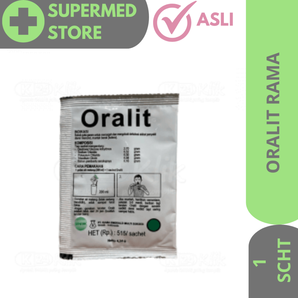 Jual Oralit Rama Sachet 4,24 Gr / Oralit Pengganti Cairan Tubuh / Obat ...