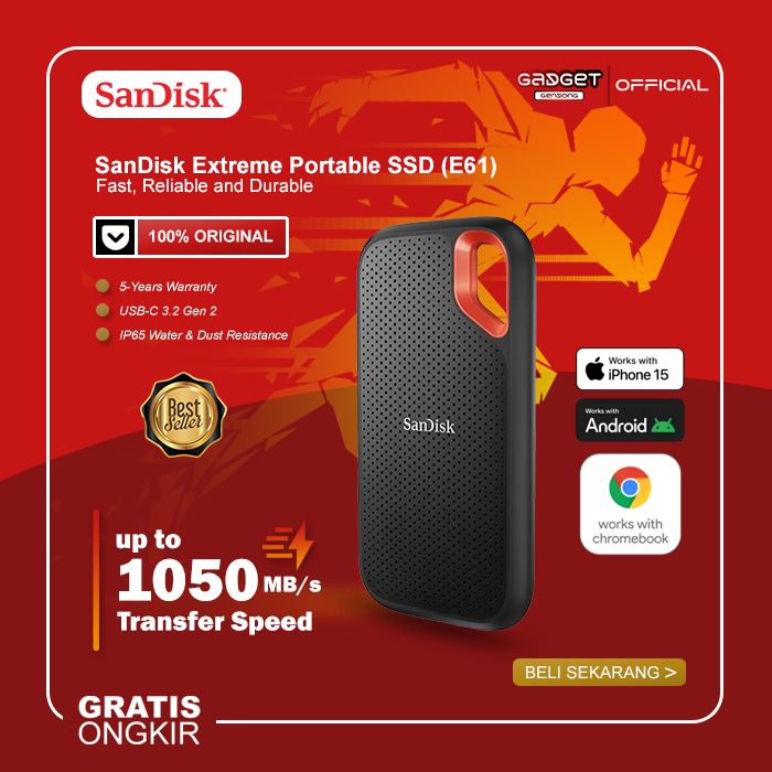 Jual SSD External SanDisk Extreme Portable Storage SanDisk SSD Portable Eksternal E30-E61-E81 ...