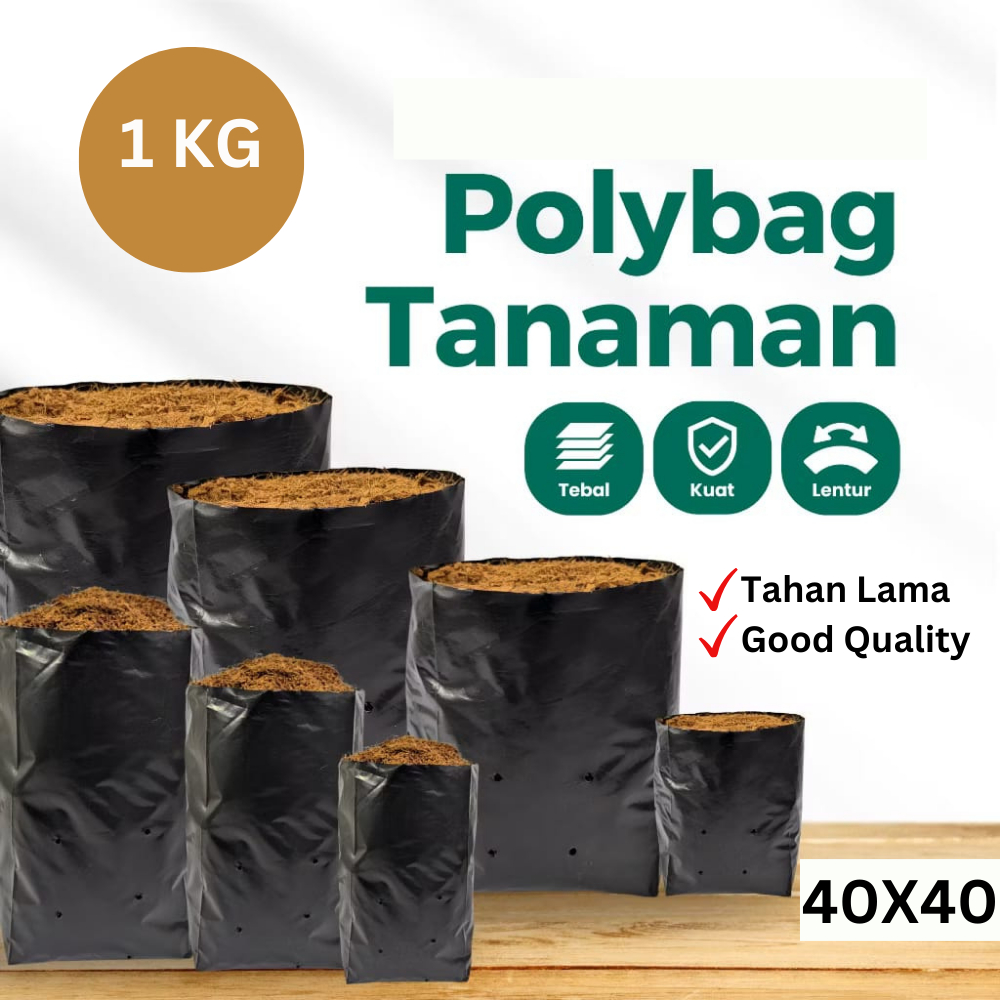 Jual 1KG Garden of Love POLYBAG 40x40 HITAM Tebal Polibek Polibag ...
