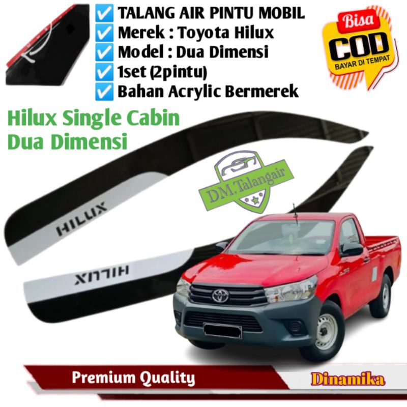 Jual talang air mobil All New Hilux Single Cabin 2015-2024 Premium Quality 2pintu | Shopee Indonesia