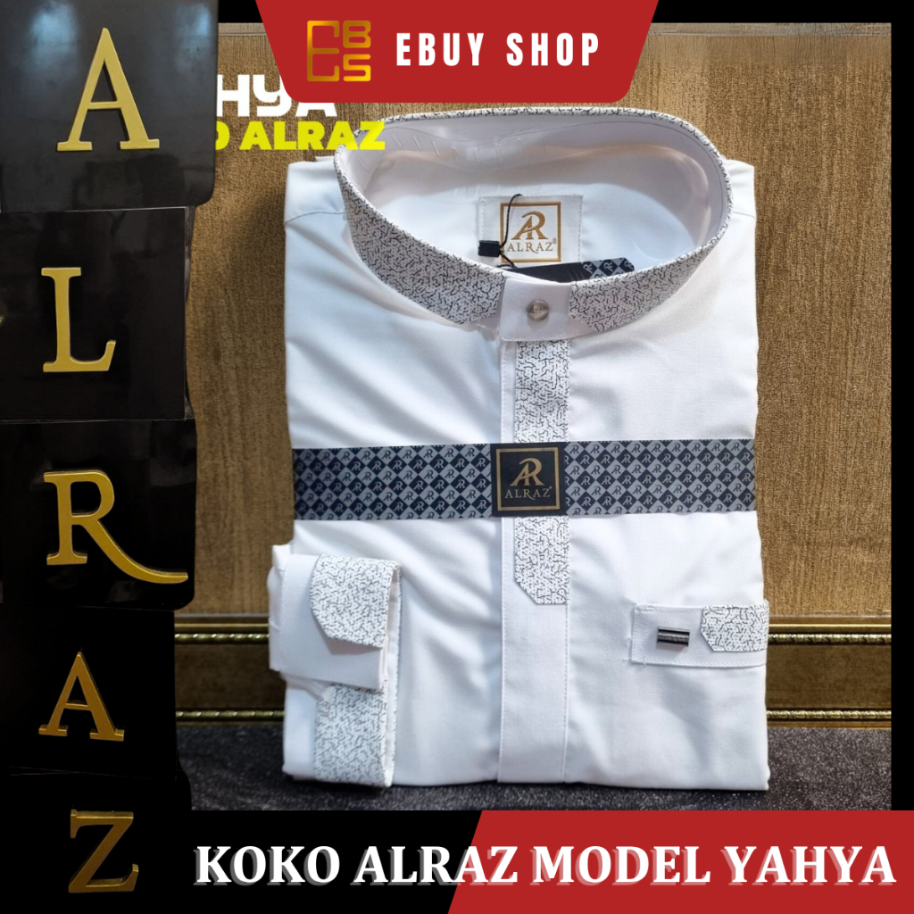 Jual KOKO PUTIH ALRAZ PREMIUM LENGAN PANJANG / KEMKO KEMEJA KOKO AL RAZ ...