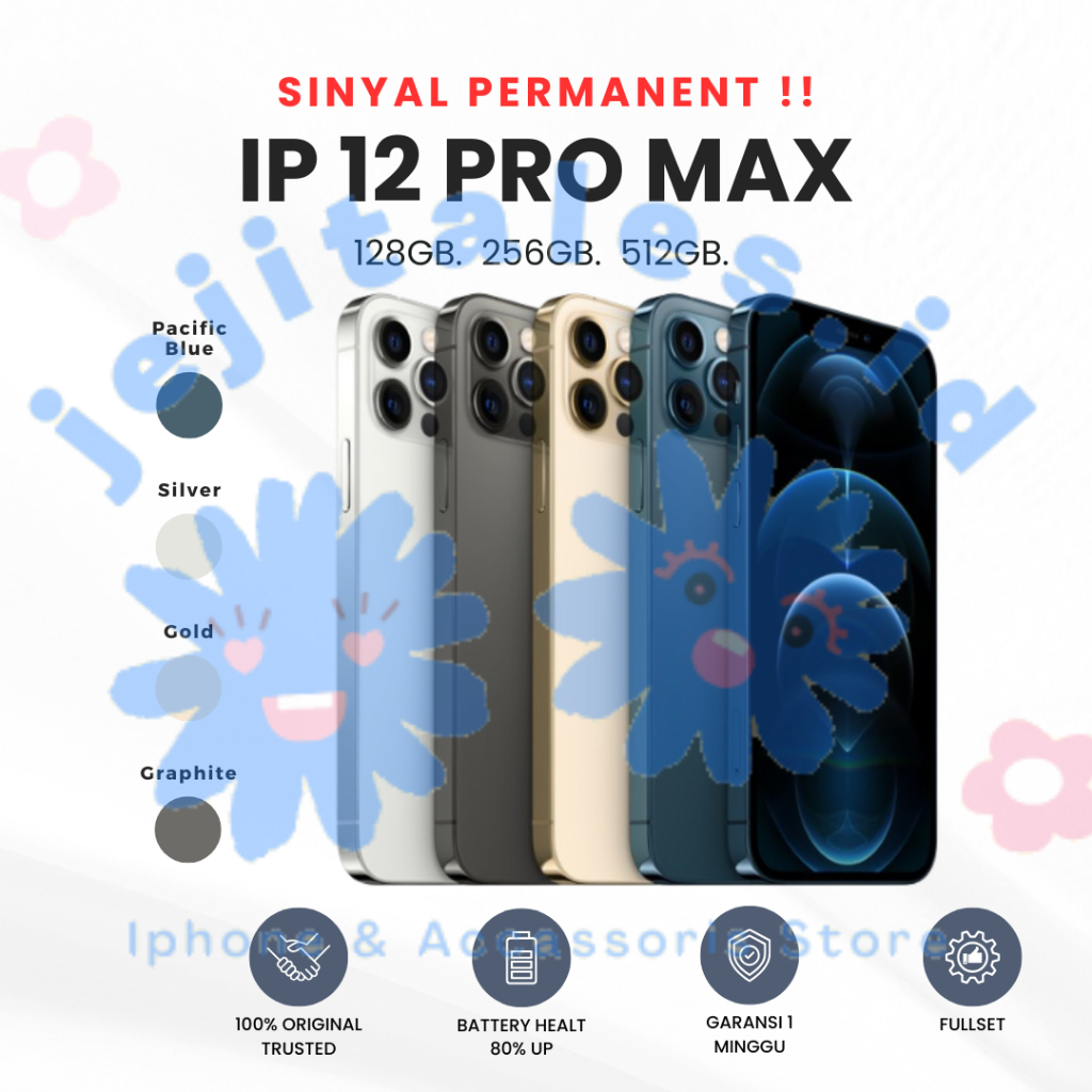 Jual IP 12 Pro Max BC 128GB 256GB 512GB Second Terdaftar | Shopee Indonesia
