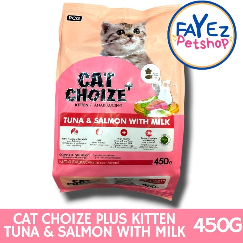 Jual Cat choize plus kitten tuna salmon milk 450g | Shopee Indonesia