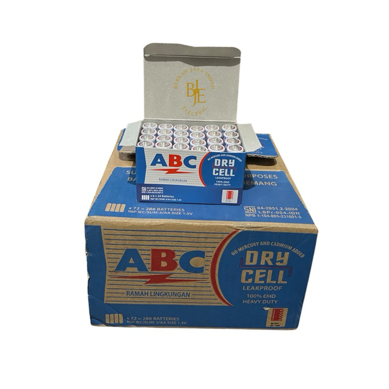 Jual BATERAI ABC BIRU AA DRY CELL R6 ( 1 BOX ISI 24 ) ORIGINAL PROMOOOO ...