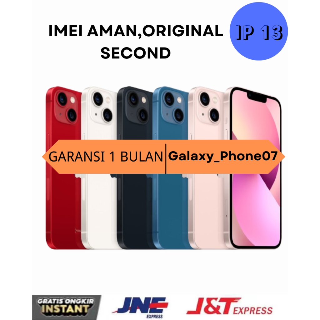 Jual iP 13 128GB 256GB 512GB Second BEKAS ORIGINAL 100% FULLSET GOOD ...