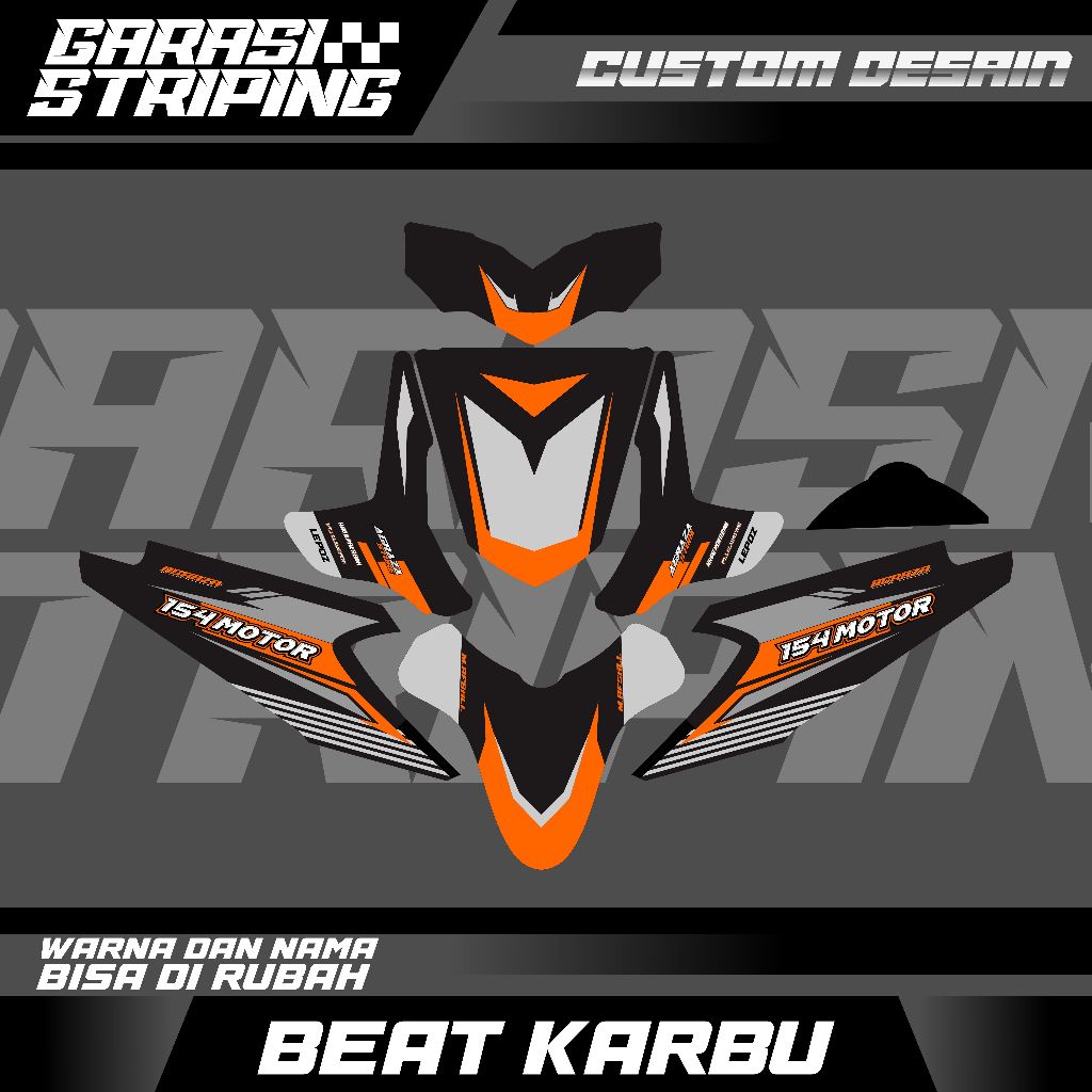 Jual DECAL CUSTOM BEAT KARBU BAHAN MAX DECAL STICKER VARIASI MOTIF ...