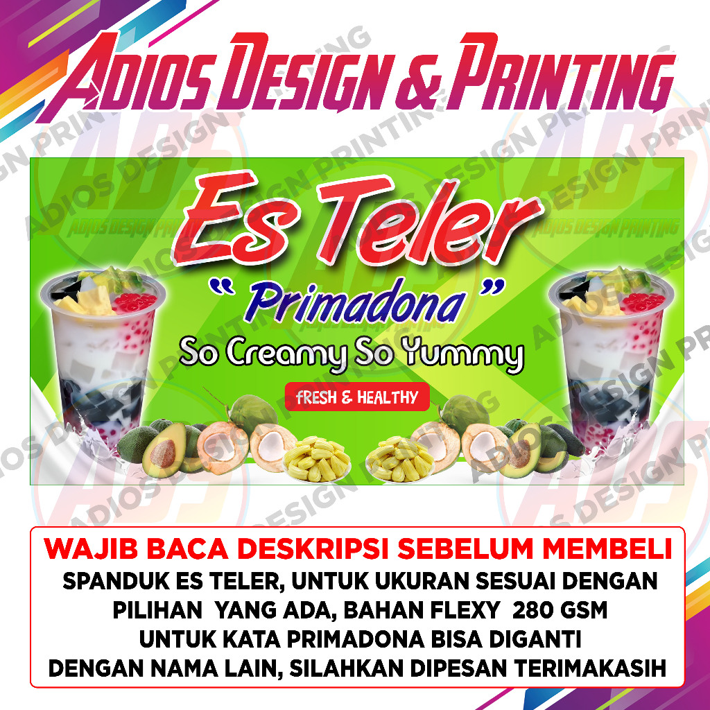 Jual Spanduk Banner ES Teler Terbaru - Flexy 280 gsm | Shopee Indonesia