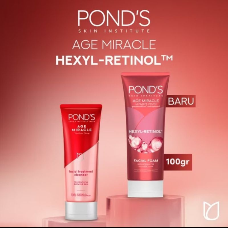 Jual Ponds Age Miracle Face Wash 100ml / Sabun Cuci Muka Ponds Merah ...