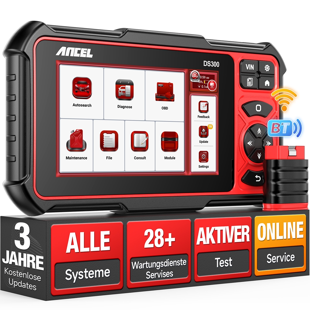 Jual ANCEL DS300 OBD2 Scanner Full System 2025 mendukung 30+Reset ...