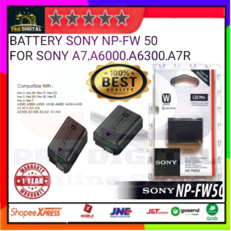 Jual Baterai sony Fw 50 - SONY NP FW-50 sony fw50 np fw50 | Shopee ...
