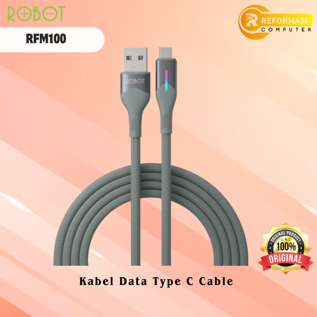 Jual RROBOT FM100 Kabel ROBOT Kabel Data Type C Cable | Shopee Indonesia