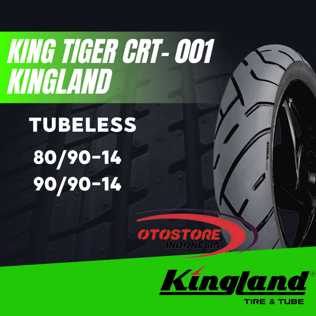Jual Ban Motor Matic Tubles Ring 14 Kingland King Tiger CRT-001 80/90 90/90 Tubeless | Shopee ...