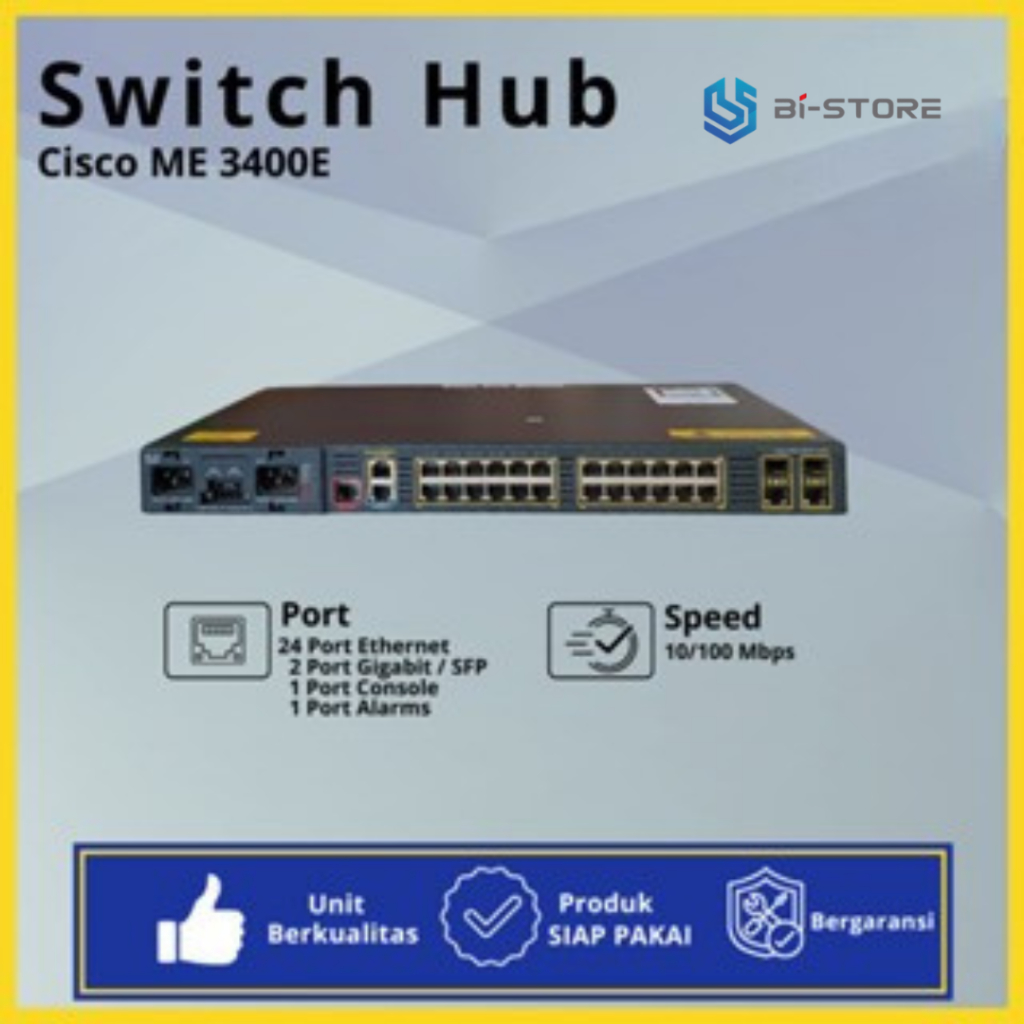 Jual Switch Hub Cisco ME 3400E 24 Port dan 2 Port Gigabit n SFP Unit ...