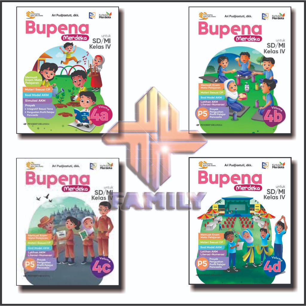 Jual Buku Bupena Merdeka Volume 4A 4B 4C 4D Kelas 4 SD/MI Erlangga Kurikulum Merdeka Original ...