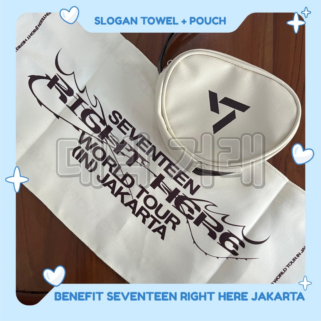 Jual !!LIMITED Slogan Towel dan Pouch Seventeen Right Here Jakarta ...