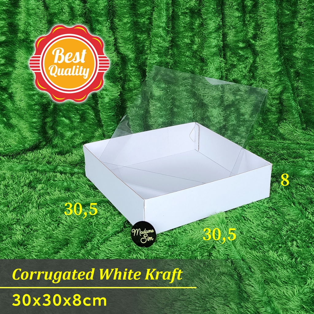Jual BOX MIKA - DUS KUE - KOTAK PIZZA - KARDUS 30x30x8 - WK (ISI : 10 ...