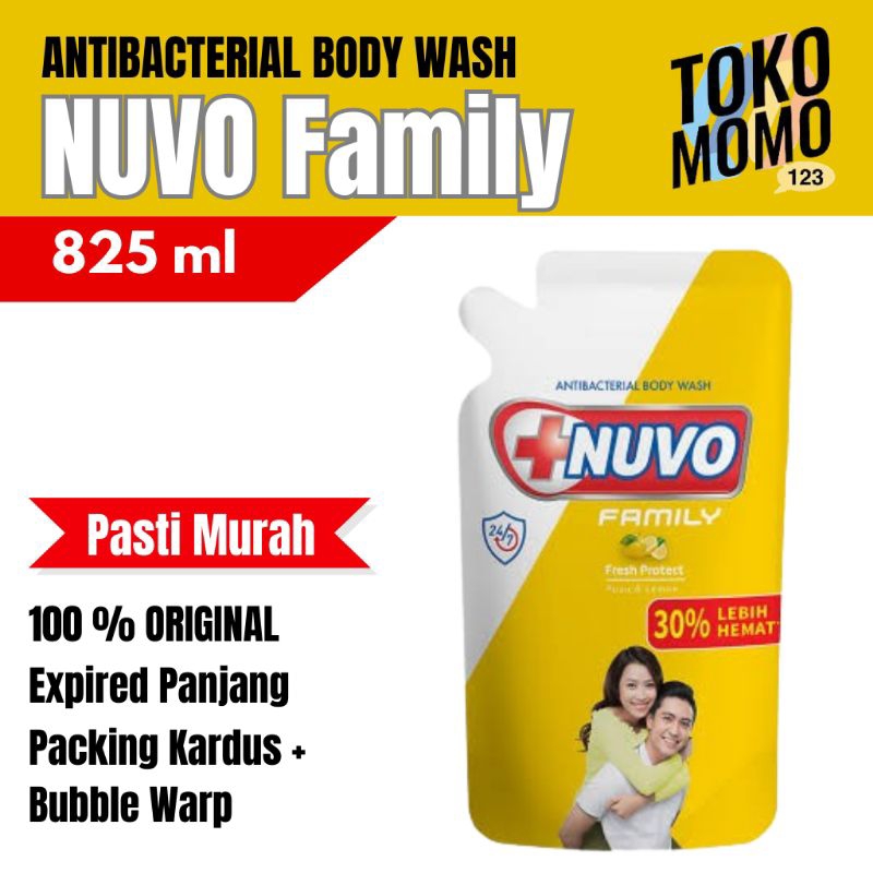 Jual Nuvo Family Sabun Mandi Cair Kuning Fresh Protect Pouch 825 ml di ...