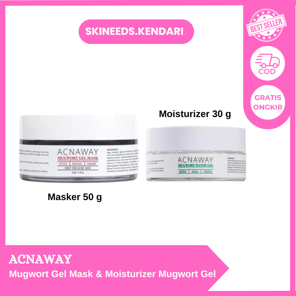Jual [SKINEEDS.KENDARI] ACNAWAY Mugwort Water Gel Moisturizer | Mugwort ...