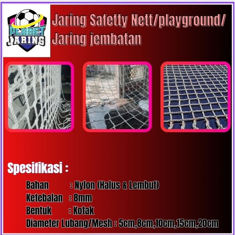 Jual JARING PLAYGROUND/ JEMBATAN/SAFETY NETT/ 8mm BENTUK KOTAK ...