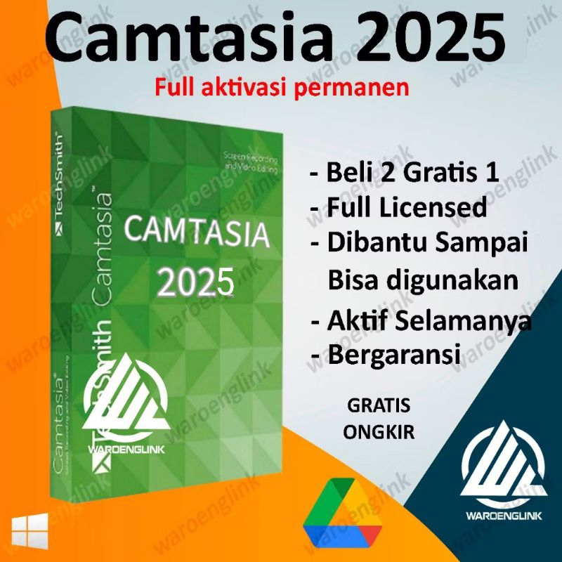 Jual Techsmith Camtasia 2025 Terbaru | Video Install | Windows | Full Version | Lifetime ...