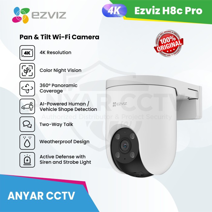 Jual EZVIZ H8C Pro 8MP Pan & Tilt Wi-Fi Camera | Shopee Indonesia