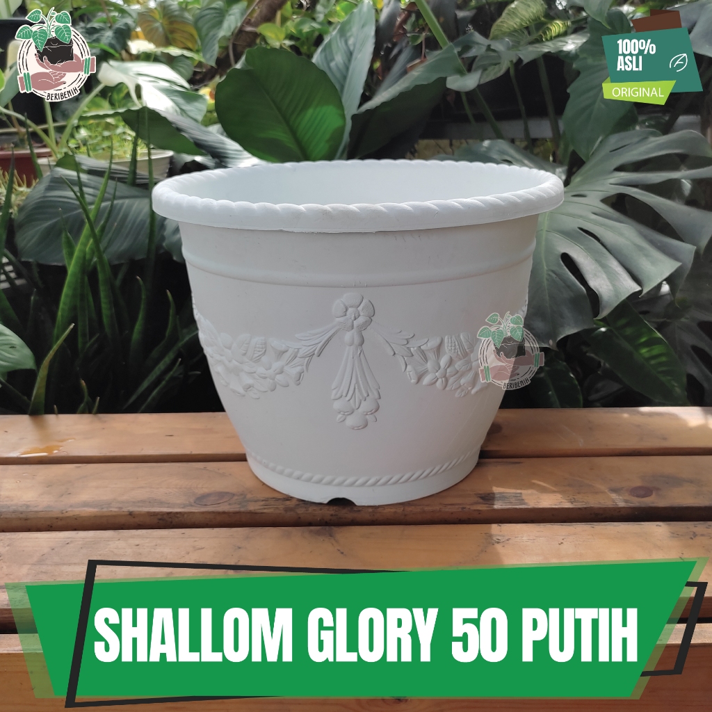 Jual Pot Bunga Tanaman Hias Motif Unik Shallom 40-50 Pot Besar Taman ...
