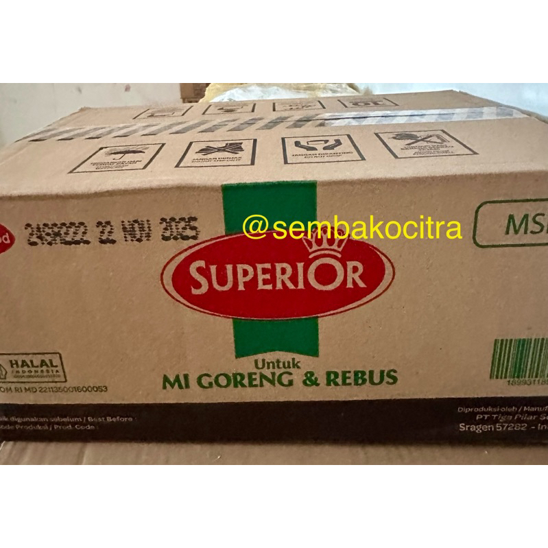 Jual MIE SUPERIOR DUS / MIE SUPERIOR 1 DUS isi 6 x 600gram | Shopee ...