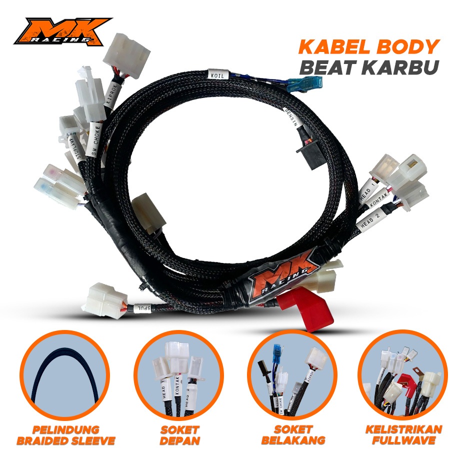 Jual MK Racing Kabel Body Beat Karbu Fullwave Tatanan Rapih Serat ...
