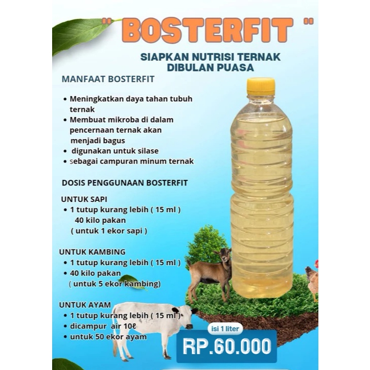 Jual Bosterfit bayu diningrat bsm ( nutrisi ternak dan untuk silase pakan ) | Shopee Indonesia
