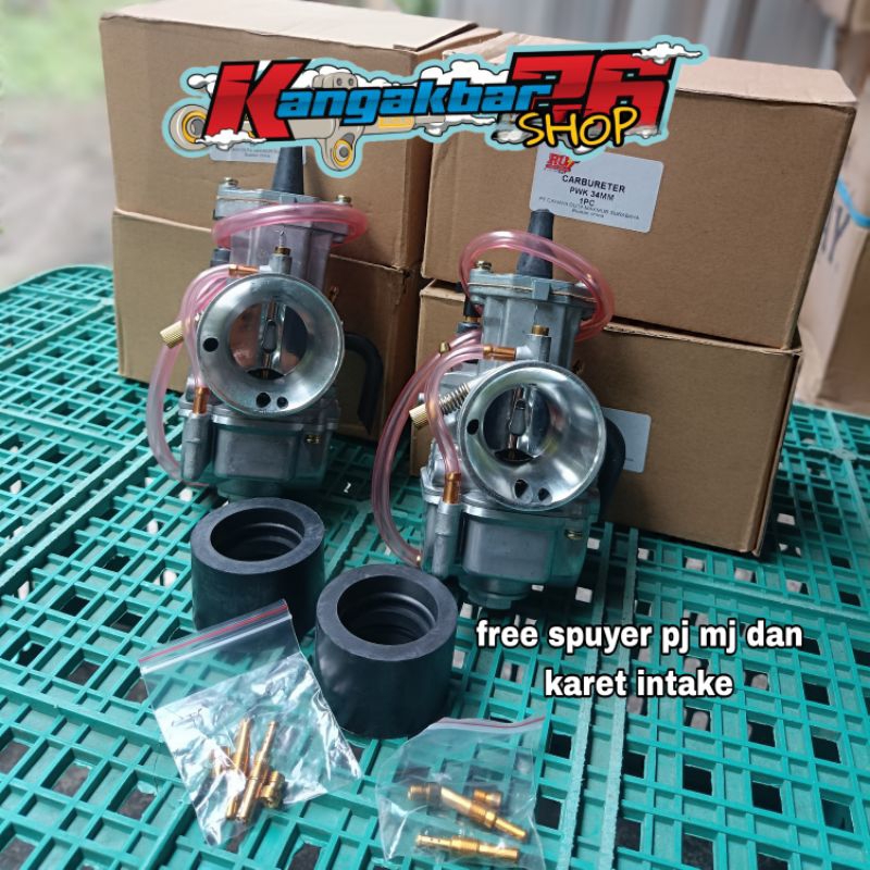 Jual KARBU PWK DUS COKLAT FREE SPUYER PJ MJ & KARET INTAKE MANIPOL UKURAN 28 30 32 34 | Shopee ...