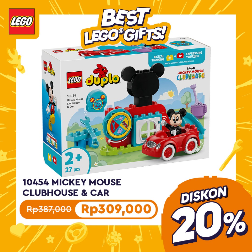 Jual LEGO DUPLO Disney TM 10454 Mickey Mouse Clubhouse & Car (27 Pieces ...