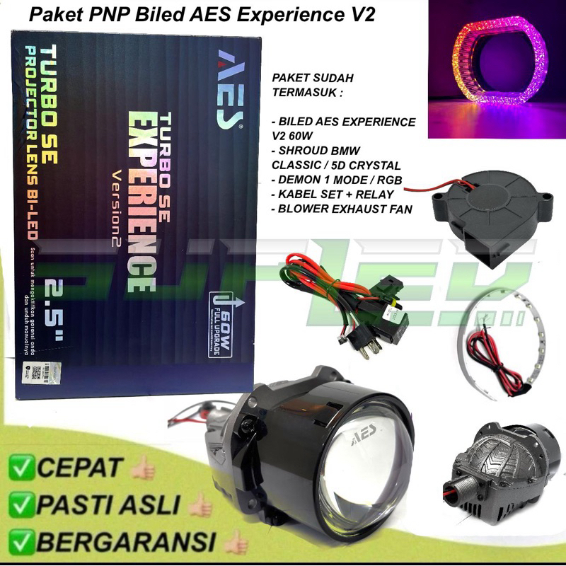 Jual Paket Biled aes Turbo Se Experience v2 60w 2.5 Inch Low 60w High ...