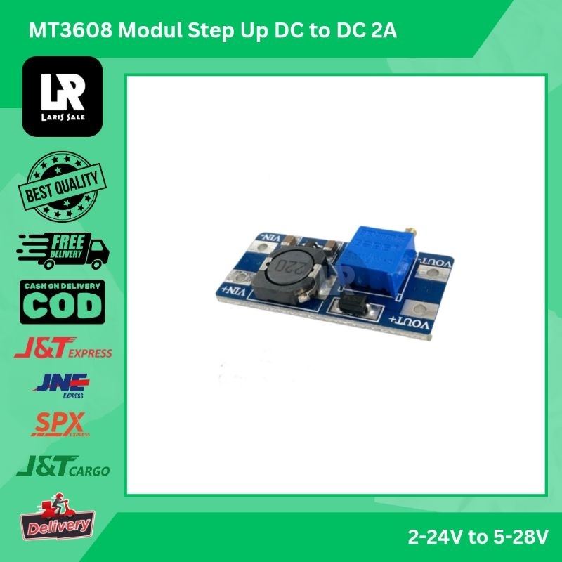 Jual MT3608 Modul Step Up DC 2A Boost Regulator DC Mini XL6009 Power ...