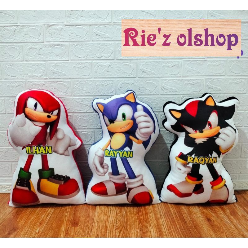 Jual BONEKA KARAKTER SONIC THE HEDGEHOG FREE UKIR NAMA | Shopee Indonesia