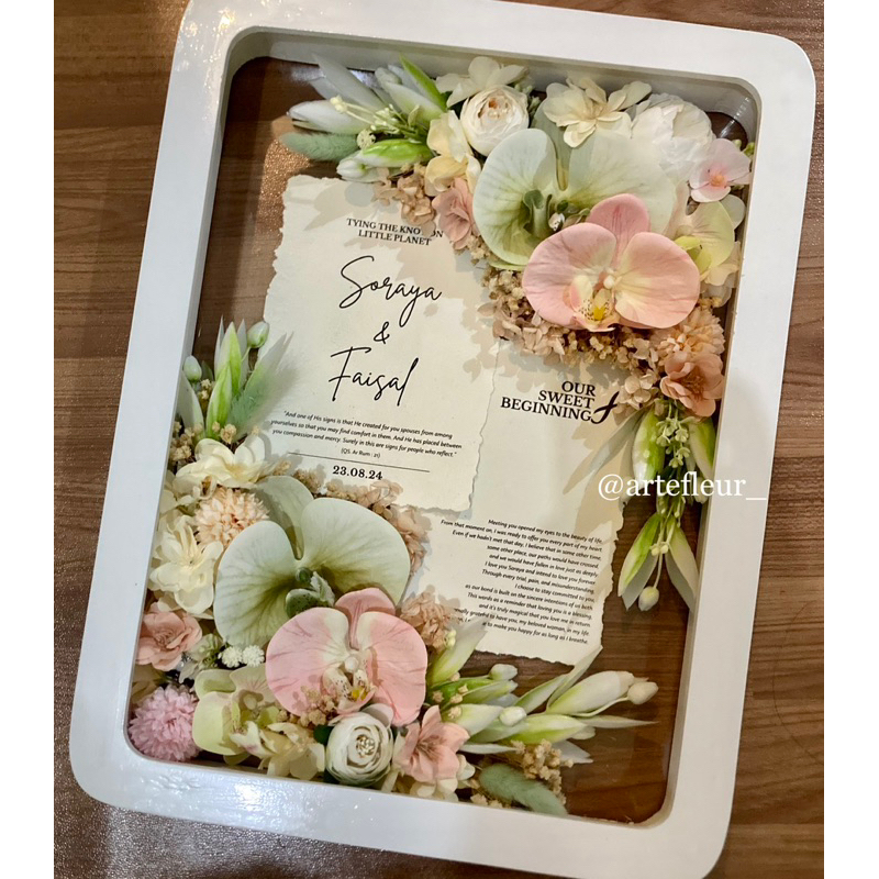 Jual MAHAR PERNIKAHAN RUSTIC SUDUT TUMPUL / Mahar Pernikahan Bingkai ...