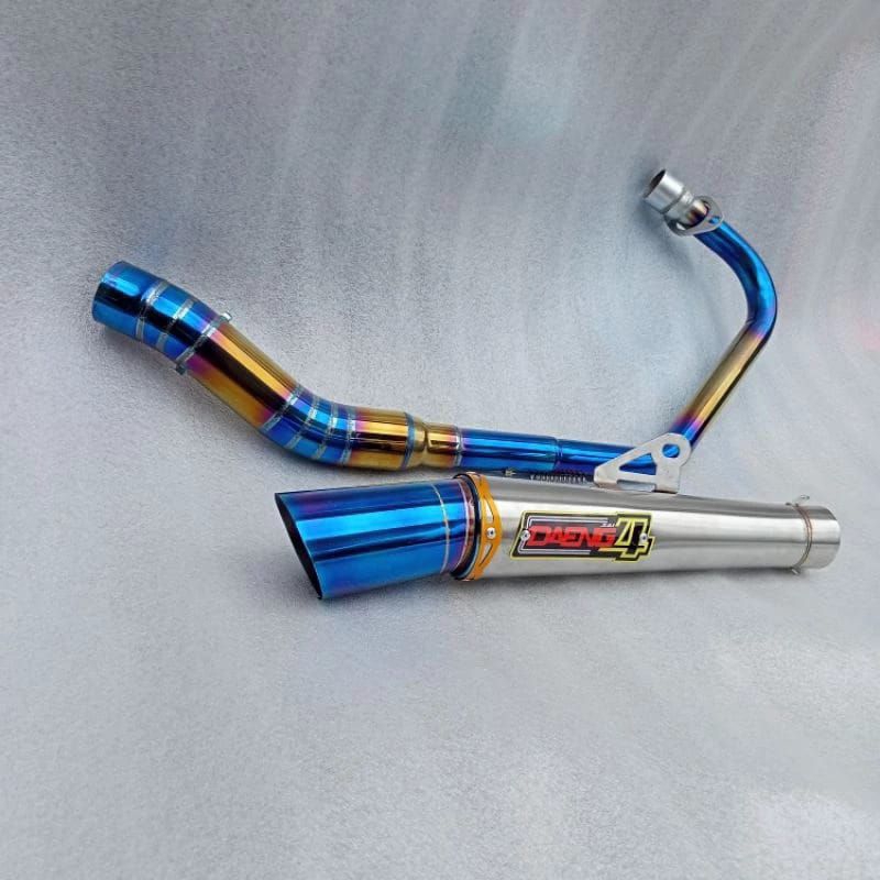 Jual Open pipe 51MM conical Daeng sai 4 Full set for Tmx 125 155 Skygo ...
