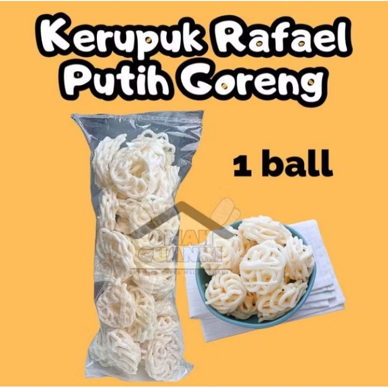 Jual Kerupuk Rafael Putih Goreng 1 Bal | Shopee Indonesia