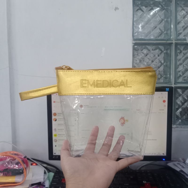 Jual pouch mika transparan skincare / mika plastik / skincare / makeup ...