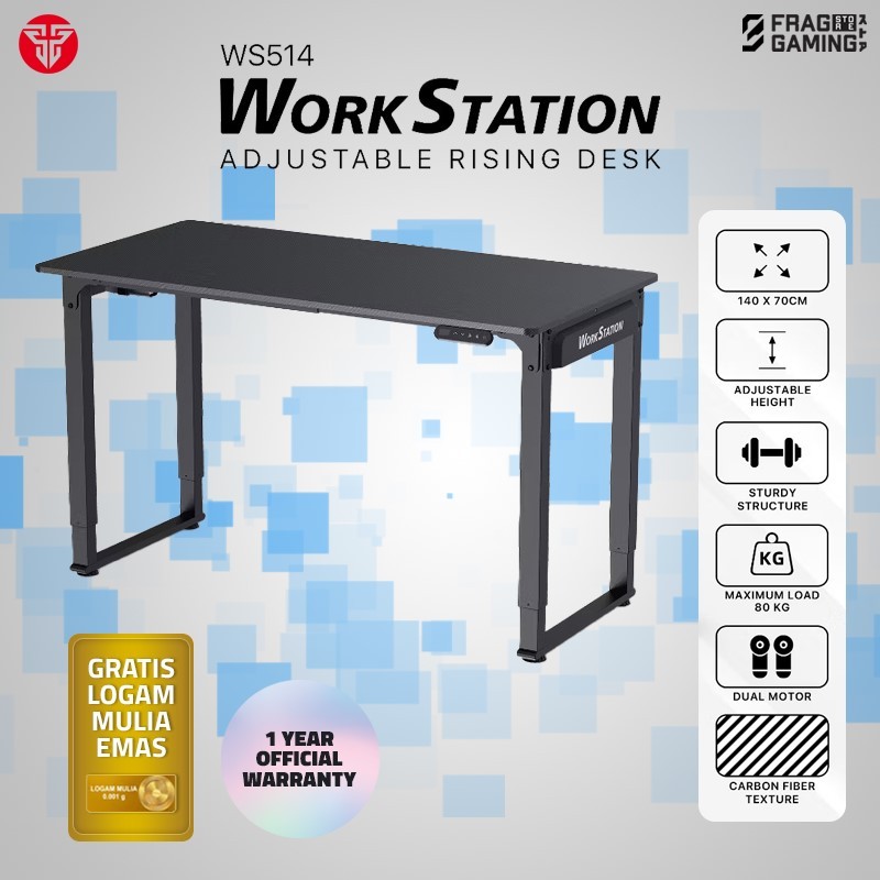 Jual Fantech Meja Komputer Elektrik Adjustable Standing Desk Electric ...