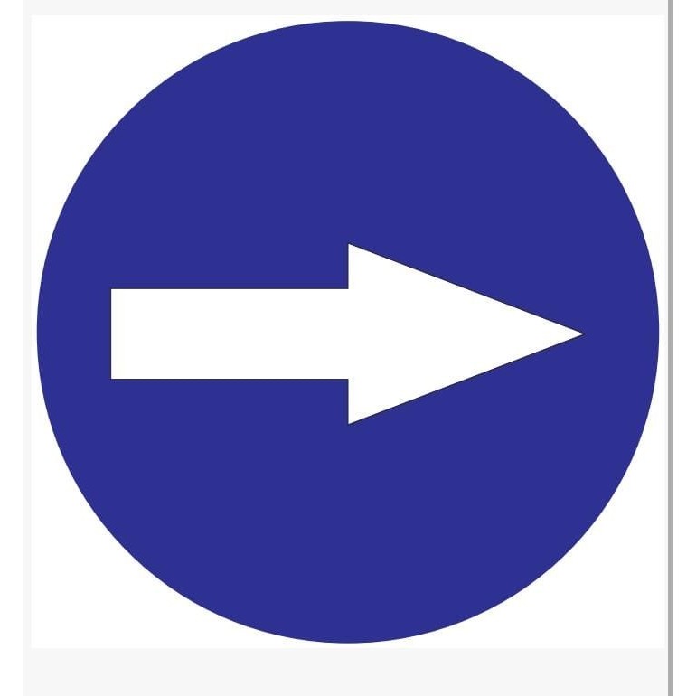 Jual Stiker Rambu Arah Kanan bentuk bulat Ukuran 50 cm | Shopee Indonesia