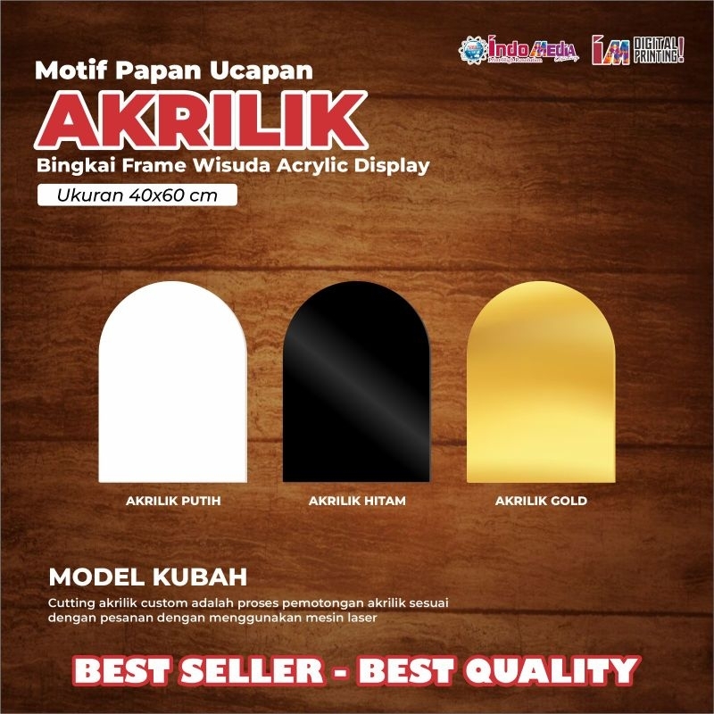 Jual produk acrylic - akrilik motif kubah - akrilik polos - akrilik ...