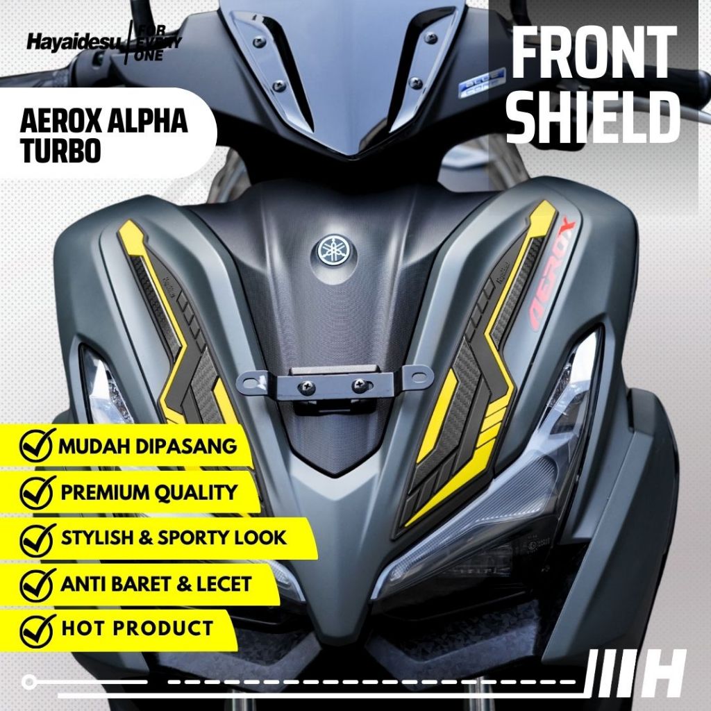 Jual Yamaha AEROX ALPHA (Standard/Cyber City/Turbo) Body Protector FRONT SHIELD Cover Hayaidesu ...